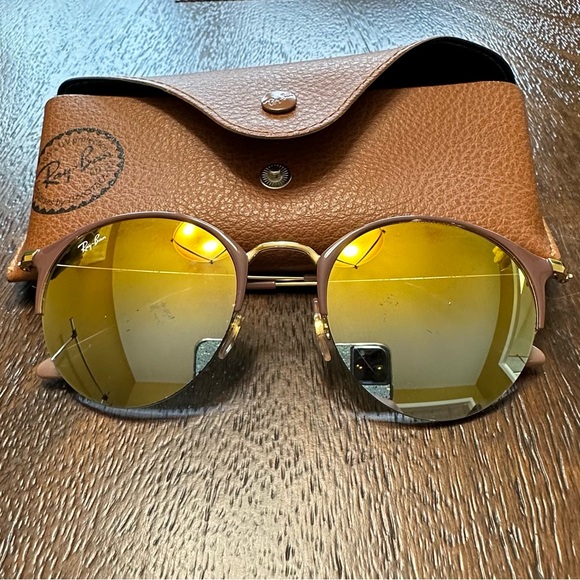 Ray-Ban | Accessories | Rayban Frameless Round Sunglasses Mauvegold ...